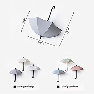 3 Pcs/Set Umbrella Design Self-Adhesive Kitchen Hooks, Multipurpose Creative Hanger Wall Decor Hooks(1)