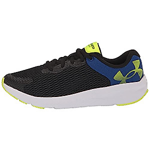 Under Armour Boys' Big Kid Grade School Charged Pursuit 2 BL, Black (003)/White, 4.5