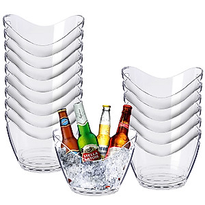 Ice Bucket - Ice Buckets for Parties - Champagne Bucket - Clear Acrylic Beer Bucket 3.5 Liter - Ice Bucket for Beer, Wine and Champagne - 16pk Bulk