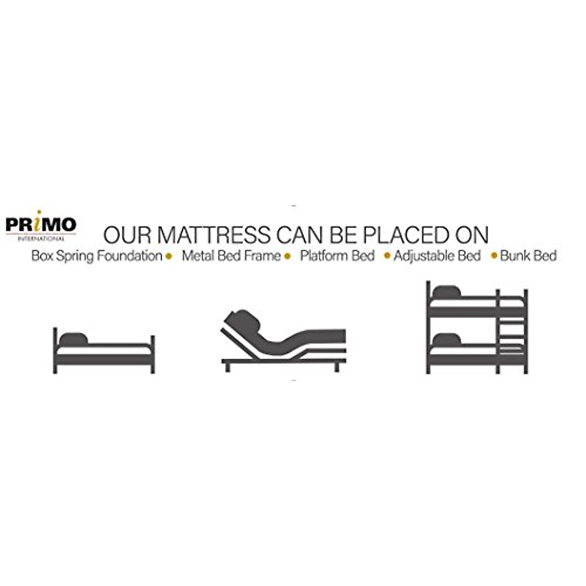 PRIMO Doze 6in Gel Memory Foam Mattress - Twin Size Bed in a Box - Cool & Breathable White Cover - Medium Comfort & Support - CertiPUR-US Certified Foam - Perfect For Kids, Bedroom, Bunk Beds