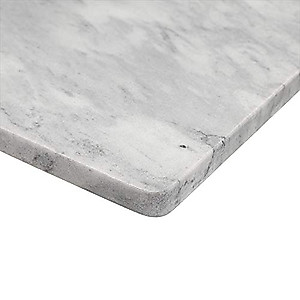 Hipiwe Marble Vanity Tray Dresser Perfume Tray Bathroom Counter Tray Marble Decorative Tray Candle Tray Marble Serving Tray Marble Cutting Board for Kitchen, 10.2"x 6.3"