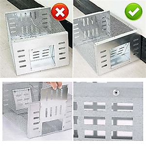 Rat Trap,Mouse Trap,trampas para ratas y ratonesm,Stainless Steel Mousetrap Automatic Continuous Cycle Mouse Trap Household Rat Catching Artifact Mousetrap (J)