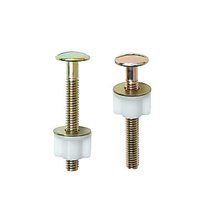 2 Pieces Toilet Seat Bolts, Universal Toilet Seat Screws Replacement, Heavy Duty Toilet Seat Hardware with Nuts and Washers, Steel Toilet Lid Screws for Top Mount Toilet Seat Hinges