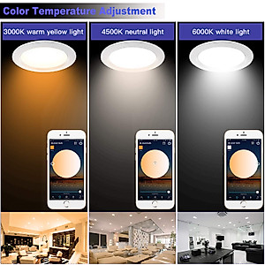 Smart Recessed Lighting 3 Inch, MagicLight 5W Color Changing Small LED Recessed Downlight, WiFi & Bluetooth Mesh, Dimmable, App Control, Compatible with Alexa Google Assistant, 10 Pack