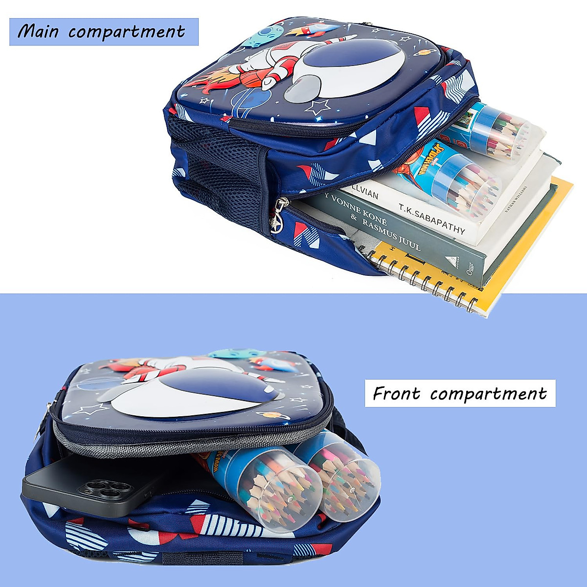 JBin Rich Little Kids Toddler Space Backpack,Cute Preschool Backpack for Boys and Girls 1-4 Years Old