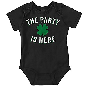 Brisco Brands St Patricks Day Ireland Eire Clover Baby Romper Boys or Girls