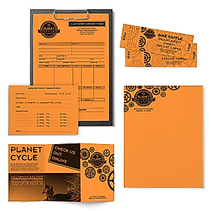 Neenah Astrobrights Color Paper, 8.5” x 11”, 24 lb/89 gsm, Cosmic Orange, 500 Sheets (22651)