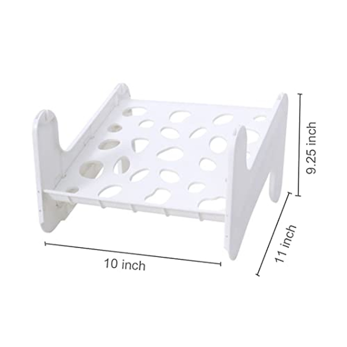 CUSNESTAL Shoe Stacker Slotz Space Saver, Shoe Racks for Closet Organization Durable Plastic Shoes Holder for Home Office Storage, White, 2 Pack