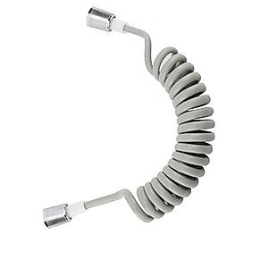 Spring Flexible Shower Hose, ABS Bidet Spring Hose Flexible Shower Tube for Water Plumbing Toilet Bidet Sprayer Gun Bathroom (Gray)