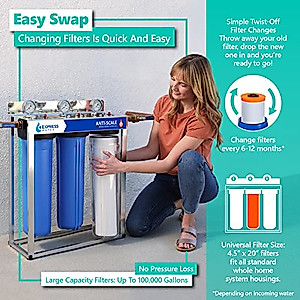 Express Water – Polyphosphate Anti-Scale Water Replacement Filter – Whole House Replacement Water Filter – PHO High Capacity Water Filter – 4.5” x 20” inch