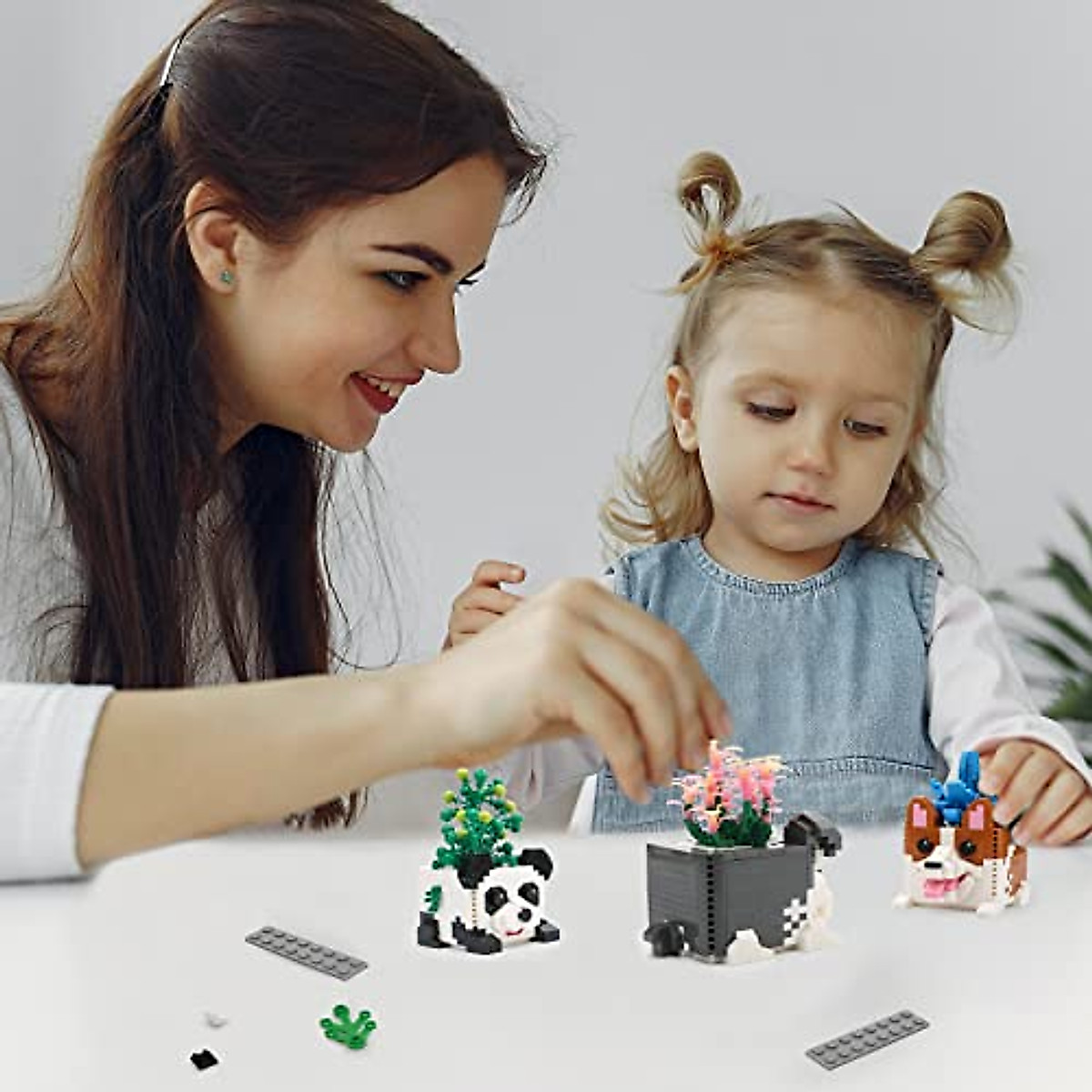 DOLBLOCK Succulent Bonsai Botanical Collection Decor Building Set Architecture Model Kit with Flower Plant Animal for Adults Creative DIY Gifts Toys