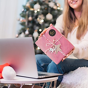 1.5 inch Thank You Stickers for Supporting Your Small Business, 500 Pcs/Roll, Gold Font Round Shape Thank You Labels for Greeting Cards, Shopping Bags (1 roll)