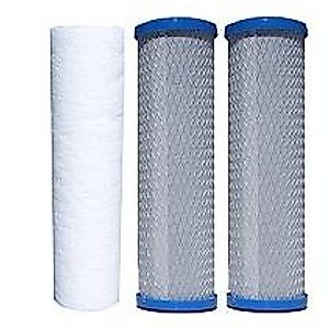 Compatible Filter-Set Bottom 3 Filters for Model ROES-50, ROES-75, RO-45, RO-90, RO-PH90, RO-PERM, RO-Pump, RO-Hi, WFS-1000, ROES-UV75, ROES-PH75, ROES-PHUV75, ROES-UV75-SS, 1 Sediment, 2 Carbon