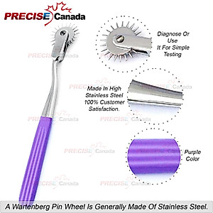 PC Rotating SPUR Purple WARTENBERG Pinwheel Chrome Plated