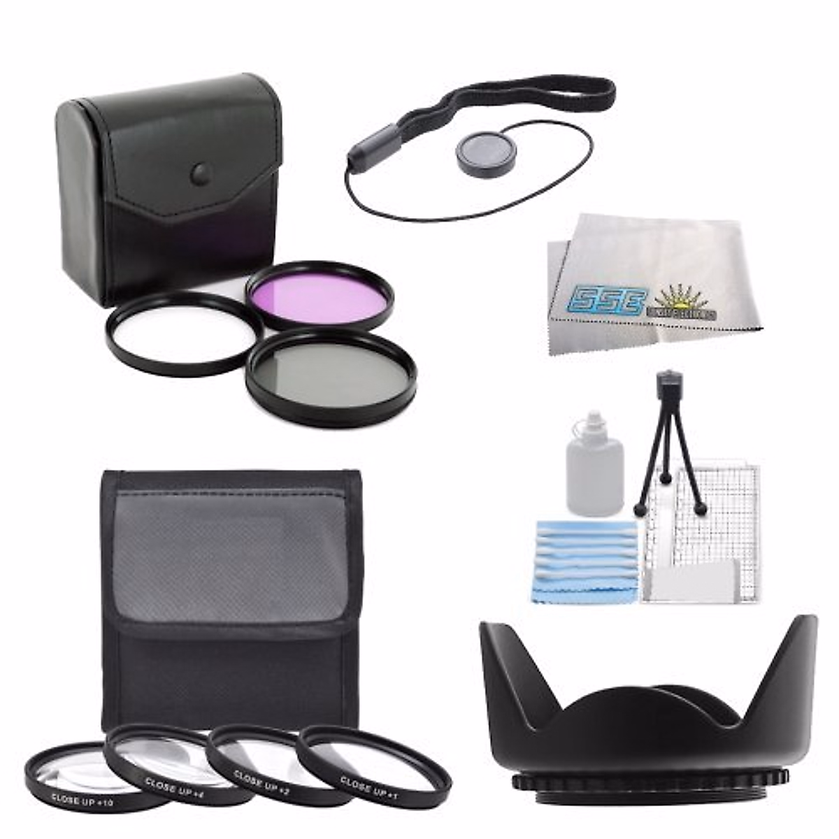 SSE 7PC 58mm Filter Set For the Canon EOS Rebel T6s T6i T6 T5i T5 T4i T3i T3 T2i T1i SL1 XS XSi 60D 70D 7D Digital SLR Cameras Which Have Any Of These (18-55mm, 55-250mm, 75-300mm III, 70-300mm IS USM, 24mm f2.8, 28mm f1.8, 50mm f1.4, 65mm f2.8, 85mm f1.8