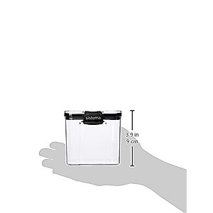 Sistema Ultra Collection Square Food Storage Container, 23.6 oz./0.7 L, Clear/Black