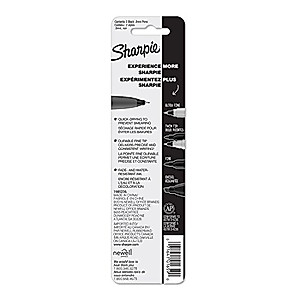 SHARPIE Grip Pens, Fine Point (0.8mm), Black, 2 Count (1757951)