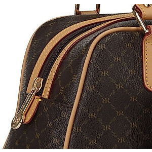 Signature Brown Satchel Organizer by Rioni Designer Handbags & Luggage