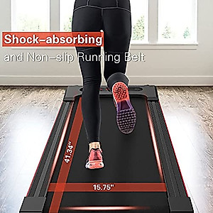 GOYOUTH 2 in 1 Under Desk Electric Treadmill Motorized Exercise Machine with Wireless Speaker, Remote Control and LED Display, Walking Jogging Machine for Home/Office Use