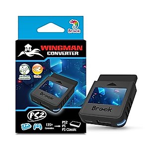 Brook Wingman PS2 Converter - Wireless Version of PS4/3 to PS2/1, Retro Consoles Converter on PS2/ PS1/PS Classic Consoles, for PS Retro Consoles