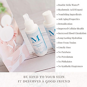 Martine: Pure & Simple Facial Mist Spray to Hydrate, Tone, and Soften Skin, Setting Spray Made With Double Helix Water. (4 oz)