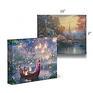 Thomas Kinkade Studios A Christmas Wish 8 x 10 Wrapped Canvas (Lionel Train Art)