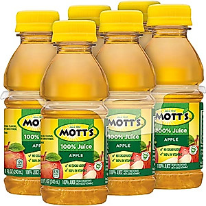 Mott's 100% Original Apple Juice, 8 Fl Oz Bottles, 24 Count (4 Packs Of 6), 2 Servings Of Fruit, 100% Fruit Juice, Gluten-free, Caffeine-free, Kosher, Contains No Artificial Colors Or Sweeteners