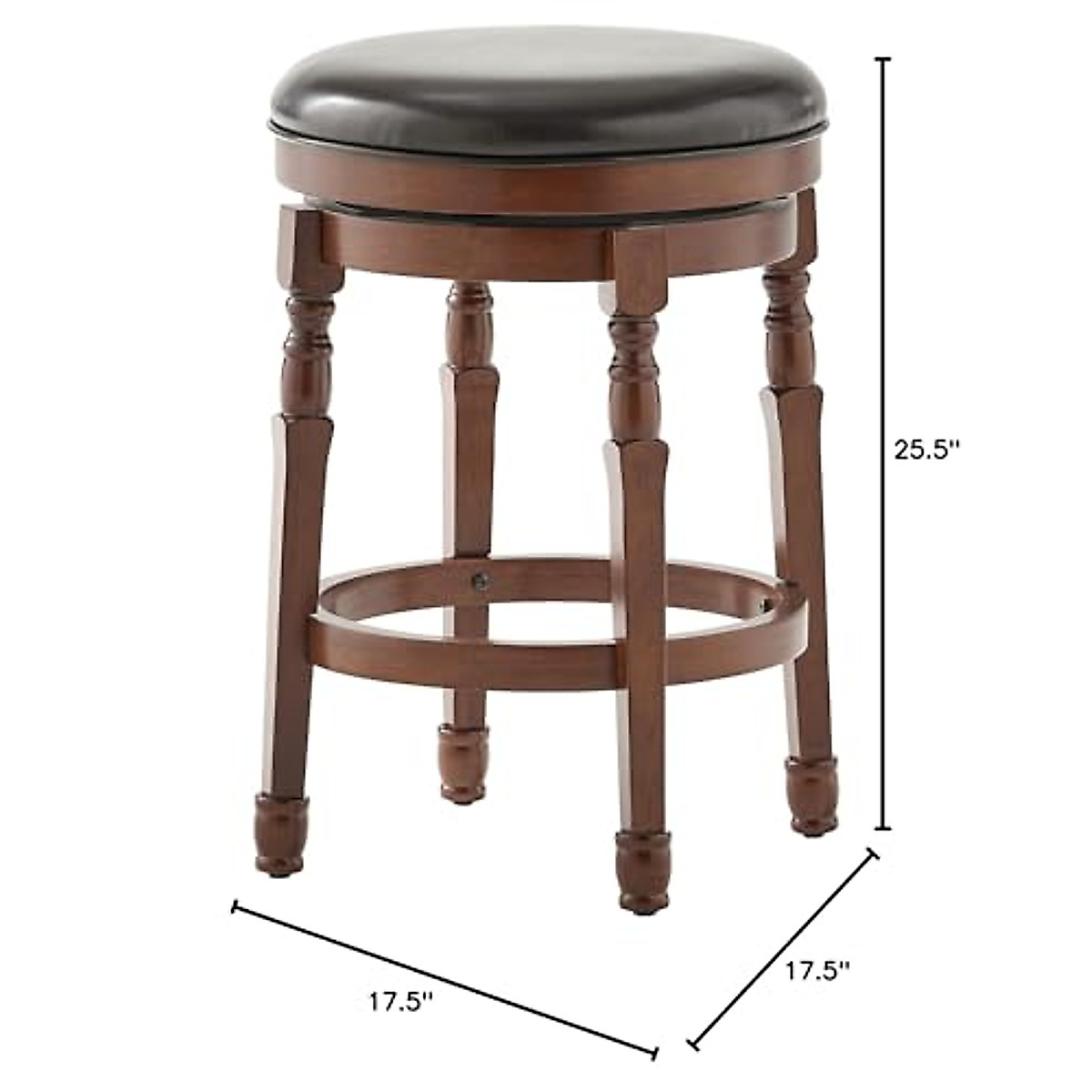 Christopher Knight Home Waldo Reconstituted Leather Counter Stools, 2-Pcs Set, Chocolate Brown