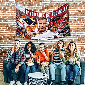 Probsin If You Ain't 1st First You're Last Flag for Talladega Nights Ricky Bobby 3x5 Ft Banner Shake N Bake Funny Poster Durable Cool Flag Man Cave Wall Decor with Brass Grommets for College Dorm Room