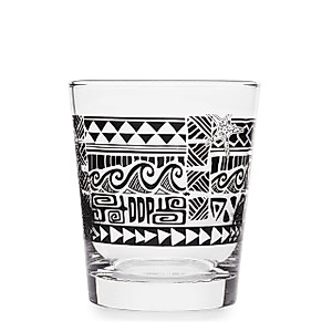 Libbey Tiki Kahiko Rocks Glass, Black, 13-ounce, Set of 4