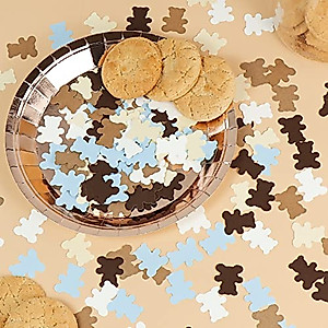 300PCS Teddy Bear Confetti Teddy Bear Baby Shower Table Paper Confetti Table Confetti Sprinkles Boy Girl First Birthday Party Decorations Teddy Bear Baby Shower Decorations Neutral Rustic Party Decor