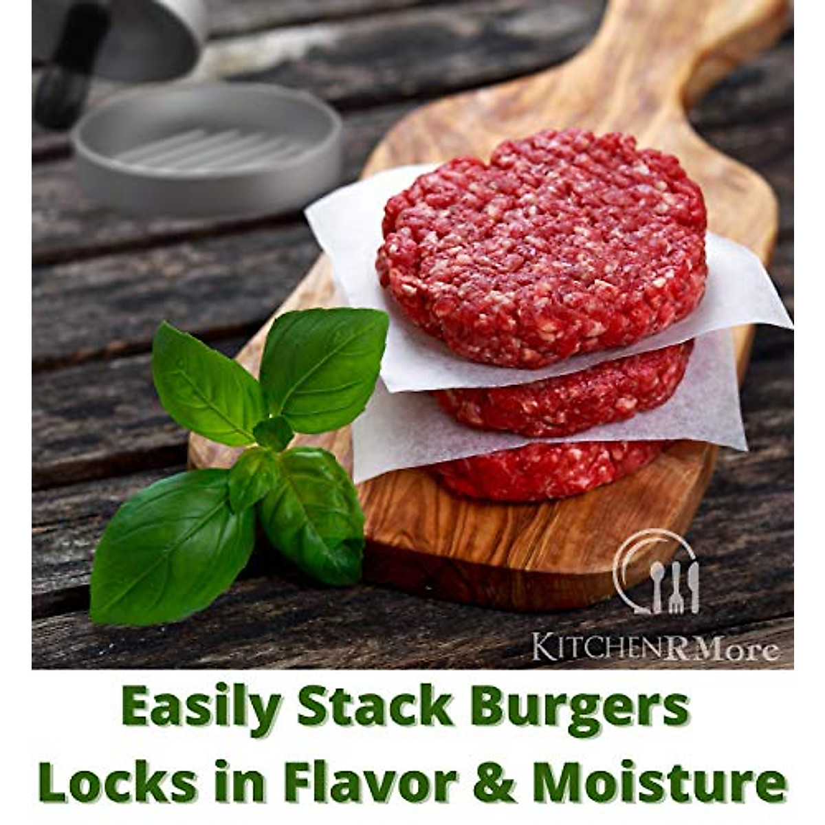 Kitchen RMore Burger Patty Paper 1000 Pcs - Hamburger Wax Paper to Separate Frozen Pressed Patties BBQ - for Easy Release from Burger Press Patty Maker - for Origami and Patty Paper Geometry Math