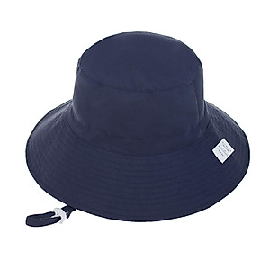 Century Star Baby Sun Hat Summer UPF 50+ Baby Boy Girl Hats Toddler Beach Bucket Hats Wide Brim Kids Sun Protection Caps C Navy & Grey 0-6 Months