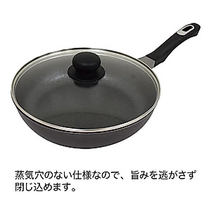 Urushiyama Metal Industries UYG-14 Frying Pan Glass Lid, 5.5 inches (14 cm), No Missing Delicious Timing, Full Physical Strengthening, Tempered Glass Utensils, Frying Pan Cover, Urushiyama Glass Lid