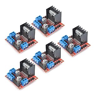 TIMESETL 5Pack L298N Motor Drive Controller Board DC Dual H-Bridge Robot Stepper Motor Control and Drives Module for Arduino Smart Car Power UNO MEGA R3 Mega2560