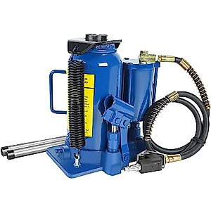 20 Ton Pneumatic Air Hydraulic Bottle Jack with Manual Hand Pump Heavy Duty Auto Truck RV Repair Automotive Lift Tools