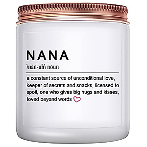 Nana Gifts- Unique Gift Idea for Grandma from Grandkids Grandchildren, Funny Birthday& Mother’s Day Gifts for Grandma, Lavender Candle