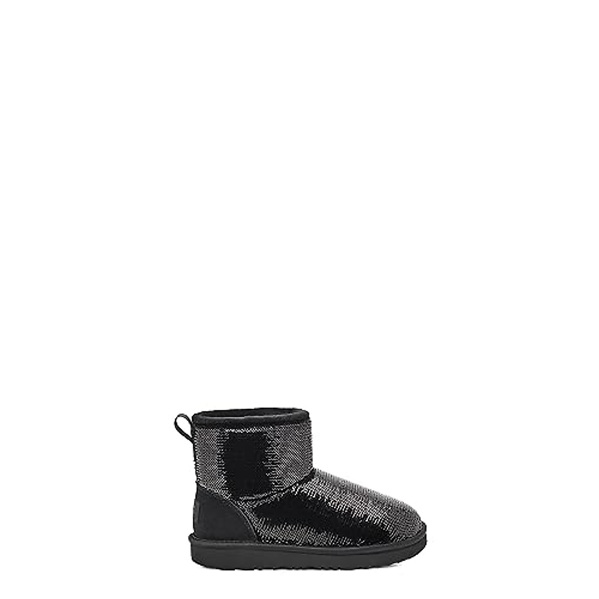 UGG Unisex-Child Classic Mini Mirror Ball Boot, Black, 2 Little Kid