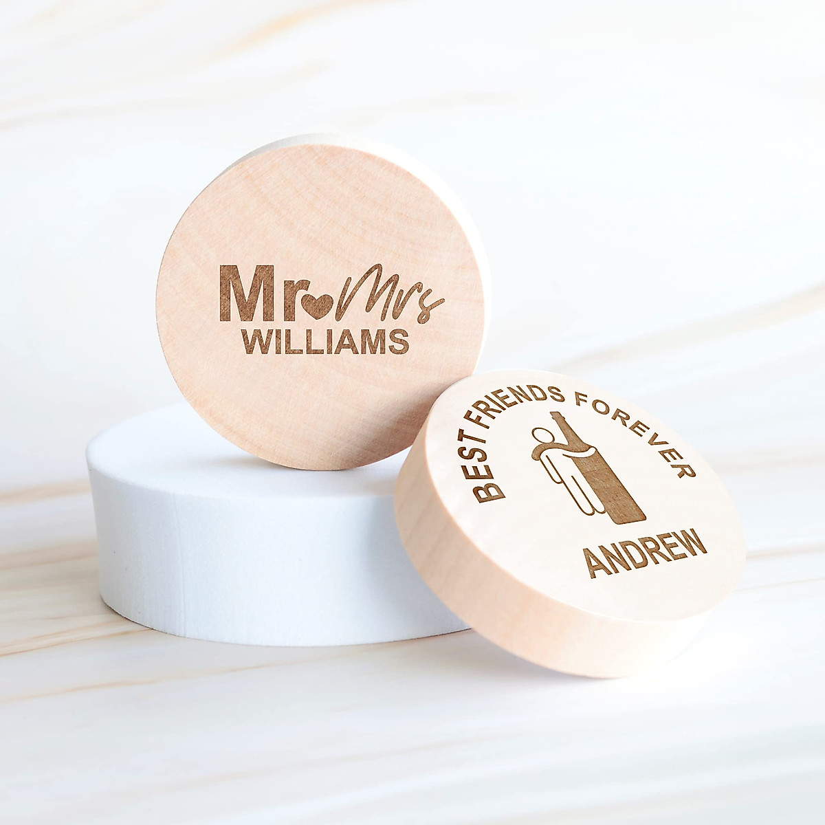 Lot of custom wooden bottle opener fridge magnet wedding favors, personalized engraved beer opener bulk party favors & souvenirs, men groomsmen gift box father's day present