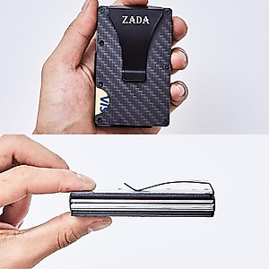 Carbon Fiber Wallets For Men/Money Clips For Men/Carbon Fiber Money Clip/RFID Money Clip/Credit Card Holder/Grid Walle