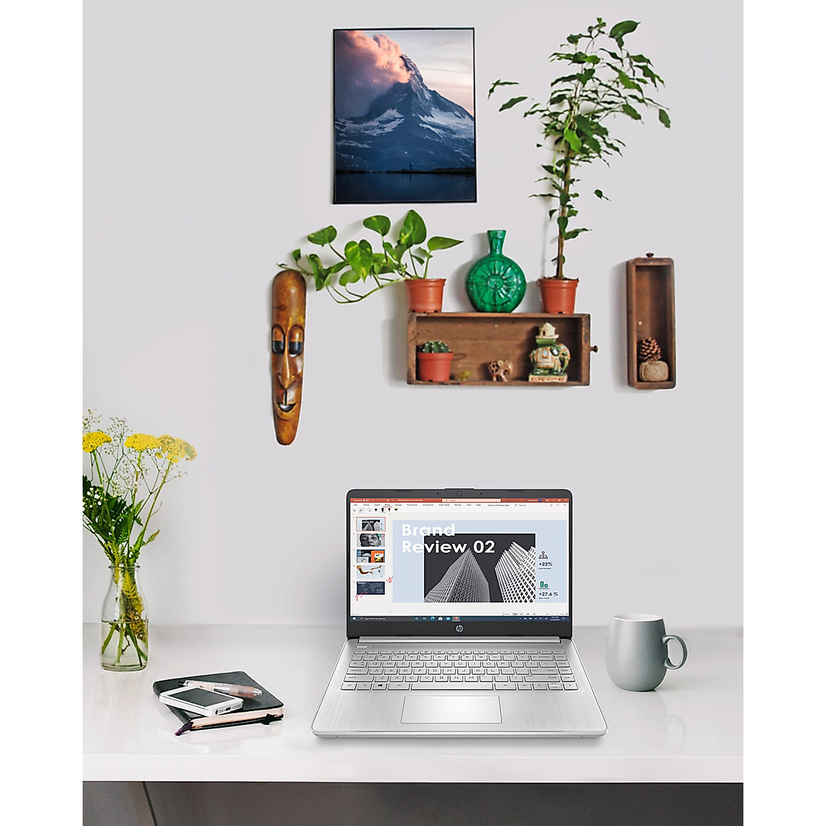 HP 14 inch Laptop, Intel Pentium Silver N5030 Processor, Intel UHD Graphics, 128 GB SSD, Windows Window 11 in S Mode (14-dq0090nr, Natural Silver)