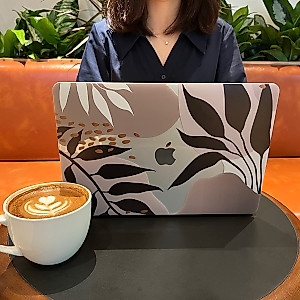 Teryeefi Compatible with MacBook Pro 13 inch Case 2020 2021 2022 2016-2019 Model M1 & M2 A2338 A2251 A2289, Hard Shell Case & Keyboard Cover for MacBook Pro 13 with Touch Touch Bar, Tropical Leaf