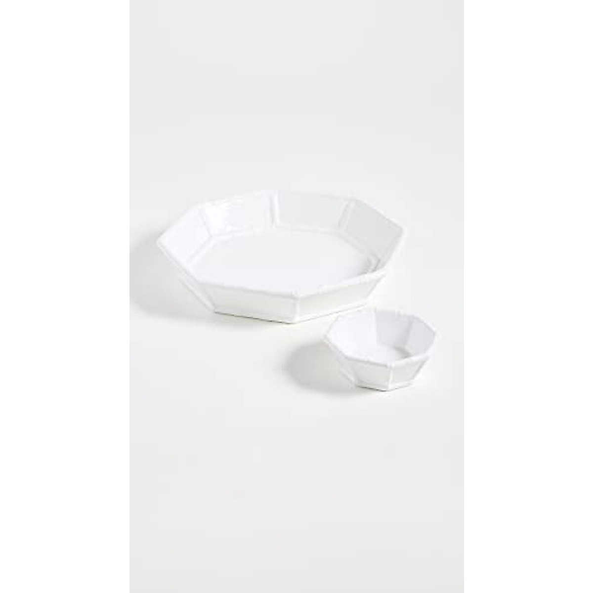 Two's Company Hampton Faux Bamboo Fretwork Chip Platter and Dip Bowl Set