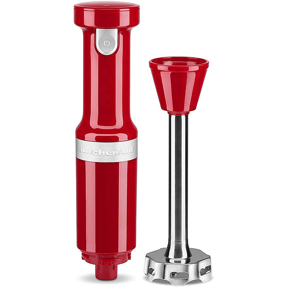 KitchenAid Cordless Variable Speed Hand Blender - KHBBV53 & KHM7210ER 7-Speed Digital Hand Mixer with Turbo Beater II Accessories and Pro Whisk - Empire Red