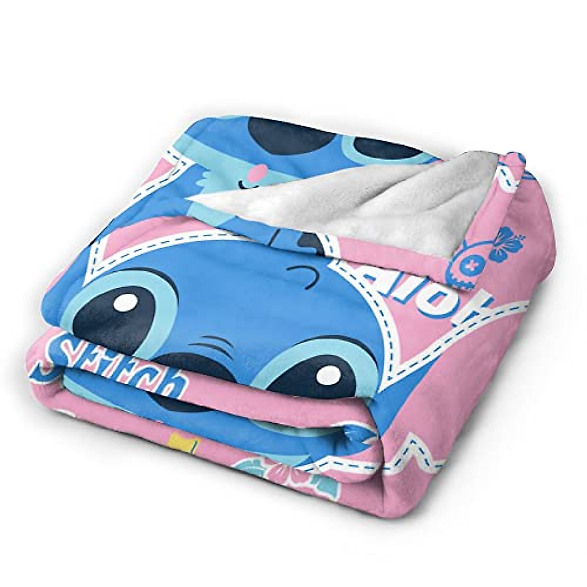 NAVAGMAN Stitch Blanket Stitch Gifts for Girls Stitch Throw Blanket for Kids Women Adults Stitch Cartoon Flannel Fleece Blankets for Couch Bed Sofa 40"x50"