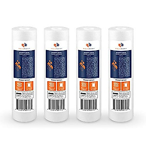 Aquaboon 4-Pack 5 Micron 10x2.5" Sediment Water Filter Replacement Cartridge for Any Standard RO Unit | Whole House Sediment Filtration | Compatible with DuPont WFPFC5002, Pentek DGD series, RFC