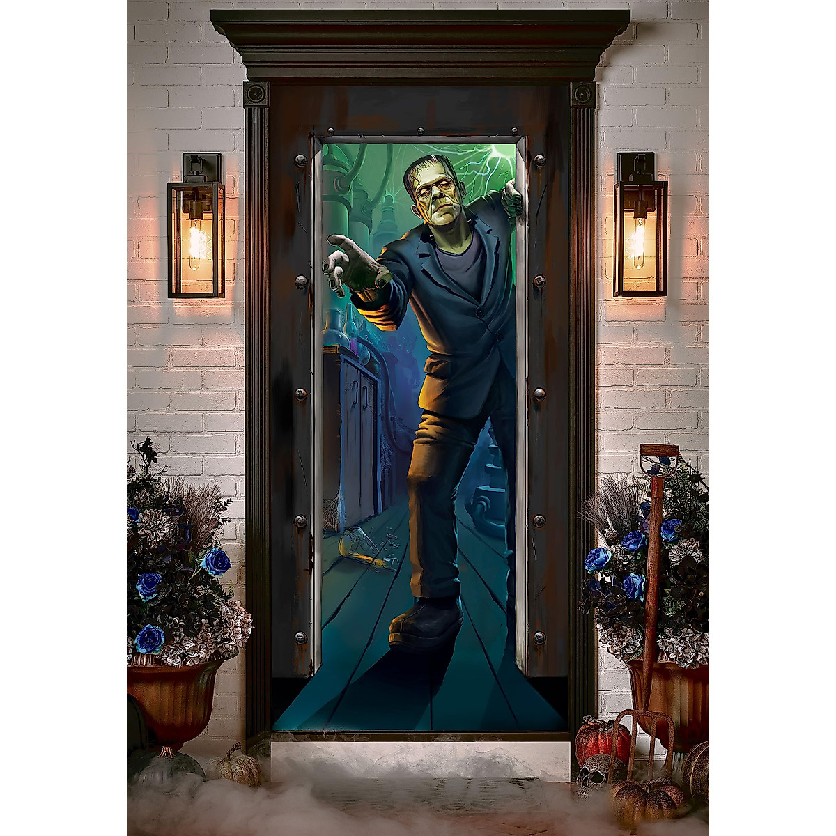 Spirit Halloween Universal Monsters Frankenstein Door Cover | Halloween Décor | Horror Décor | Home Décor