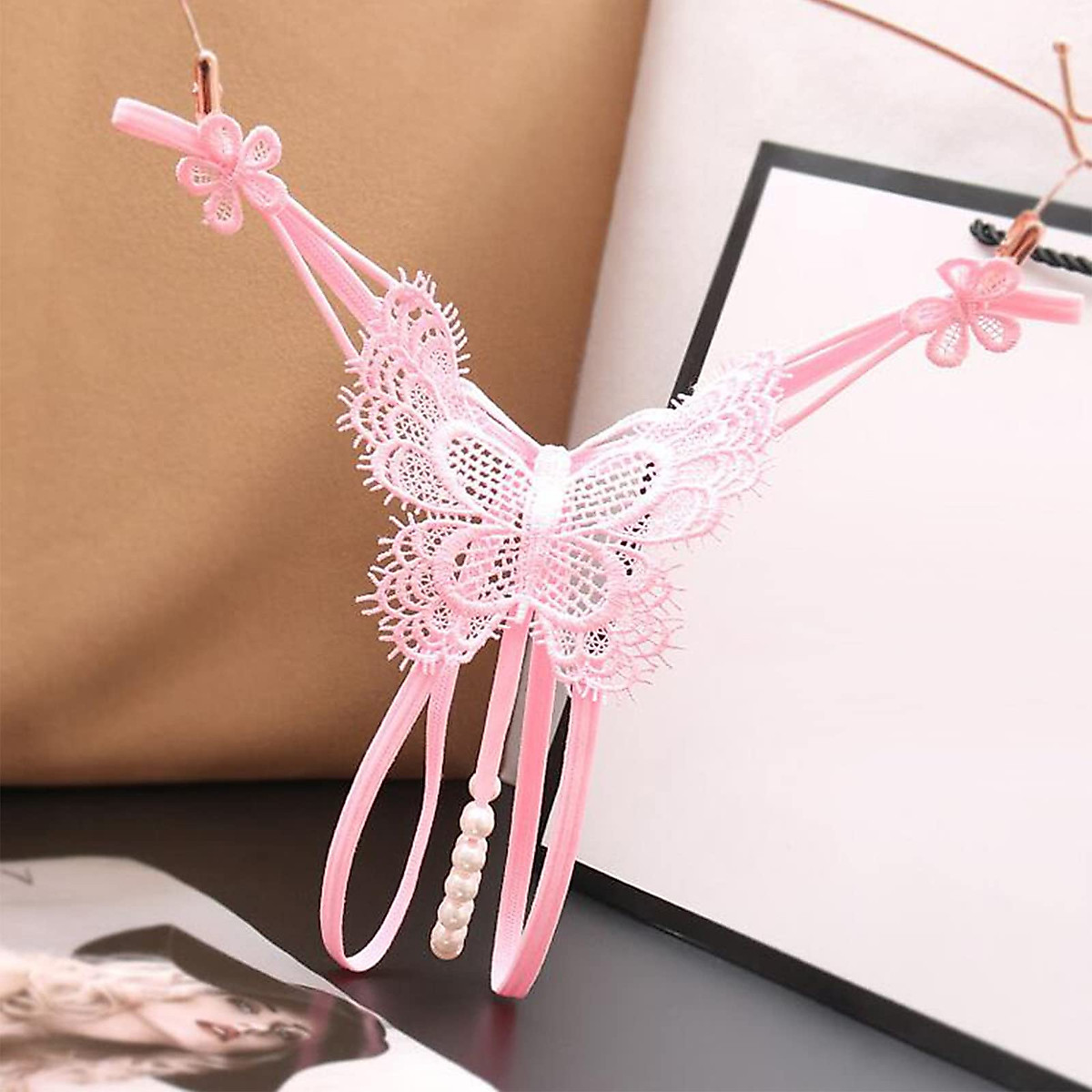 Zzalalana Sexy Lingerie for Women Sex Naughty See Through 3 Piece Lingerie Set Floral Lace Exotic Bra and Panty Sets with Garter Belt Sluttly Lingerie for Sex Game AI93 Hot Pink