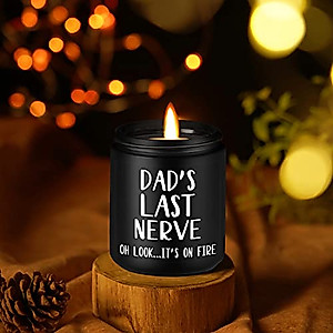 Miracu Manly Candles for Dad - Dads Last Nerve - Funny Dad Gifts, Dad Birthday Gifts from Daughter, Son - Relaxation, Fathers Day Relaxing Gifts for Dad, Father, Best Dad, Daddy - Bday Gifts for Dad
