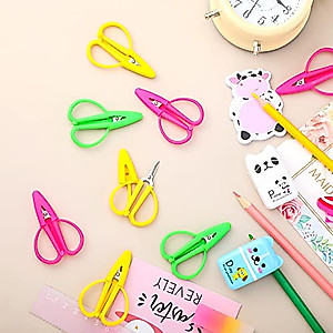 18 Pcs Mini Scissors Thread Tiny Scissors Colorful Travel Scissors Sewing Small Scissors 2.56 x 1.65 Inch Embroidery Craft Scissors with Cover, 3 Colors